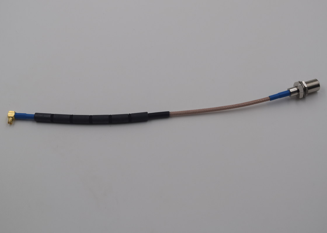 75 OHM F Female To MCX Male RF Cable Assembly With RG-179 Dual Shield Cable