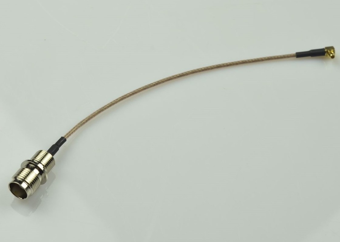 TNC Female To MMCX Right Angle Rf Coaxial Cable Assembly RG 178 50 OHM