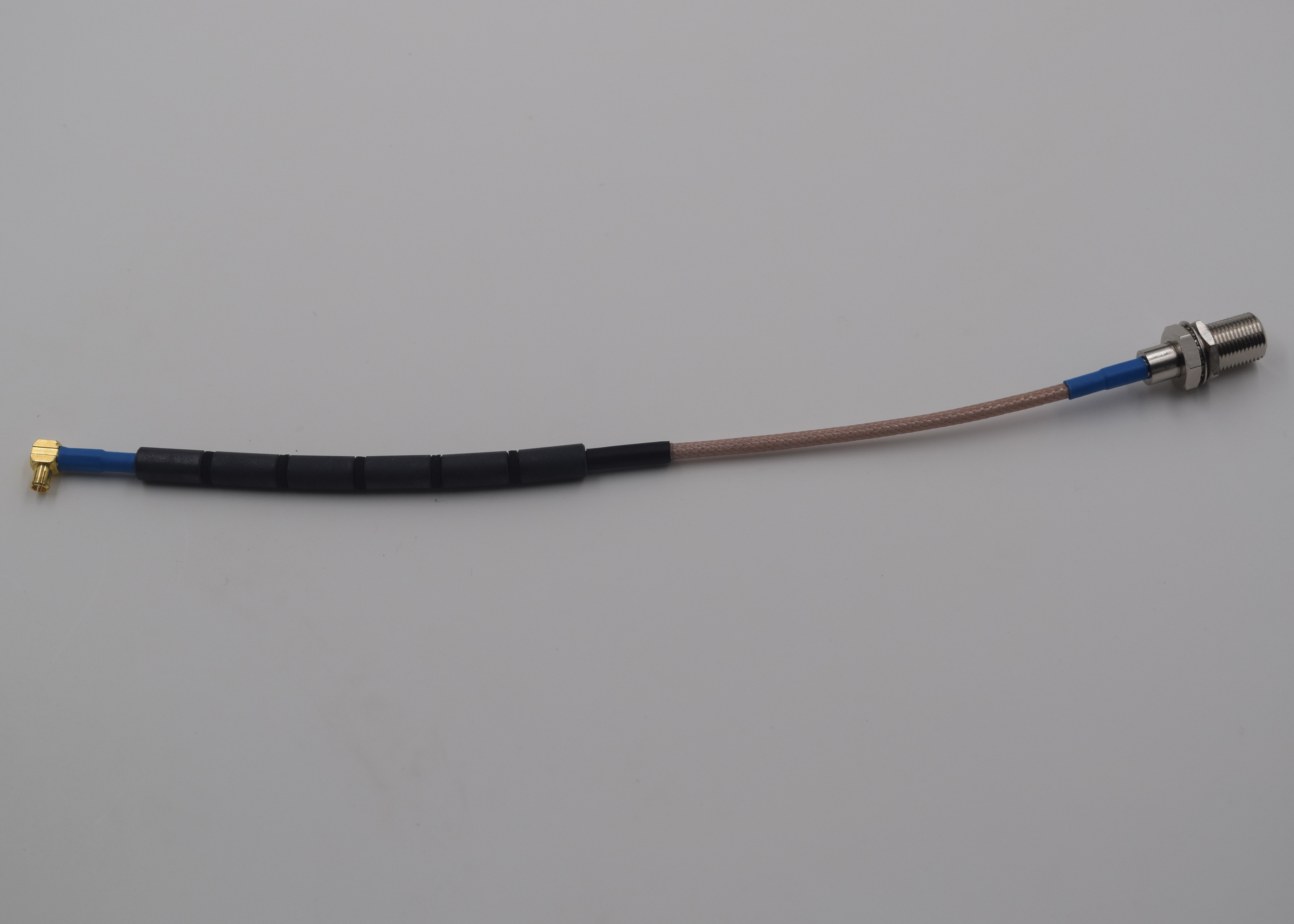 75 OHM F Female To MCX Male RF Cable Assembly With RG-179 Dual Shield Cable